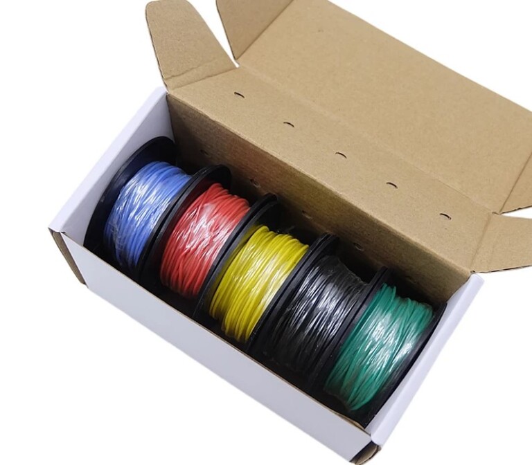 Coffret de 5 bobines de fil électrique 1mm2 x 10 mètres - Discount ...