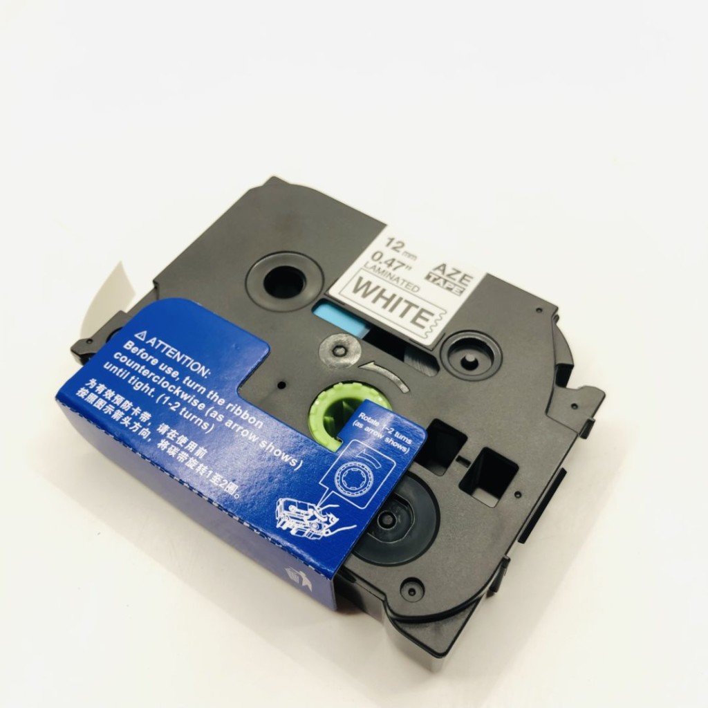Cassette de ruban AZe-231 12mm noir sur blanc pour étiqueteuse Brother ...