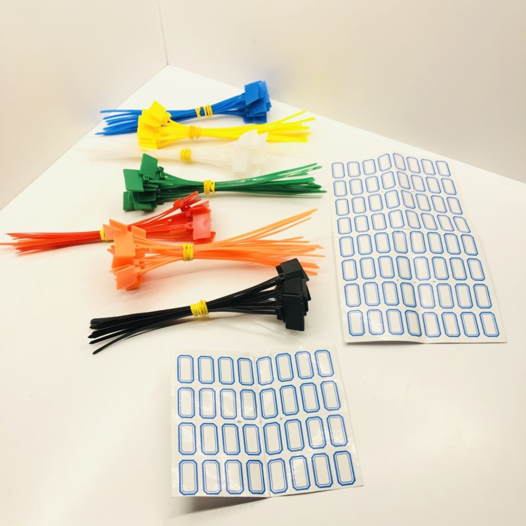 Colliers rilsans avec étiquettes de repérage et identification 100 ...