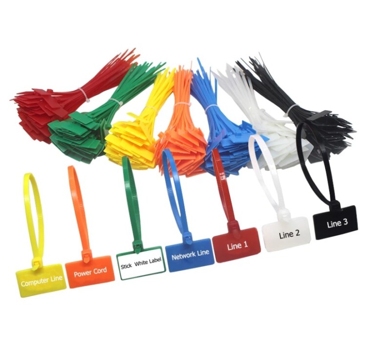 Colliers rilsans avec étiquettes de repérage et identification 100 ...