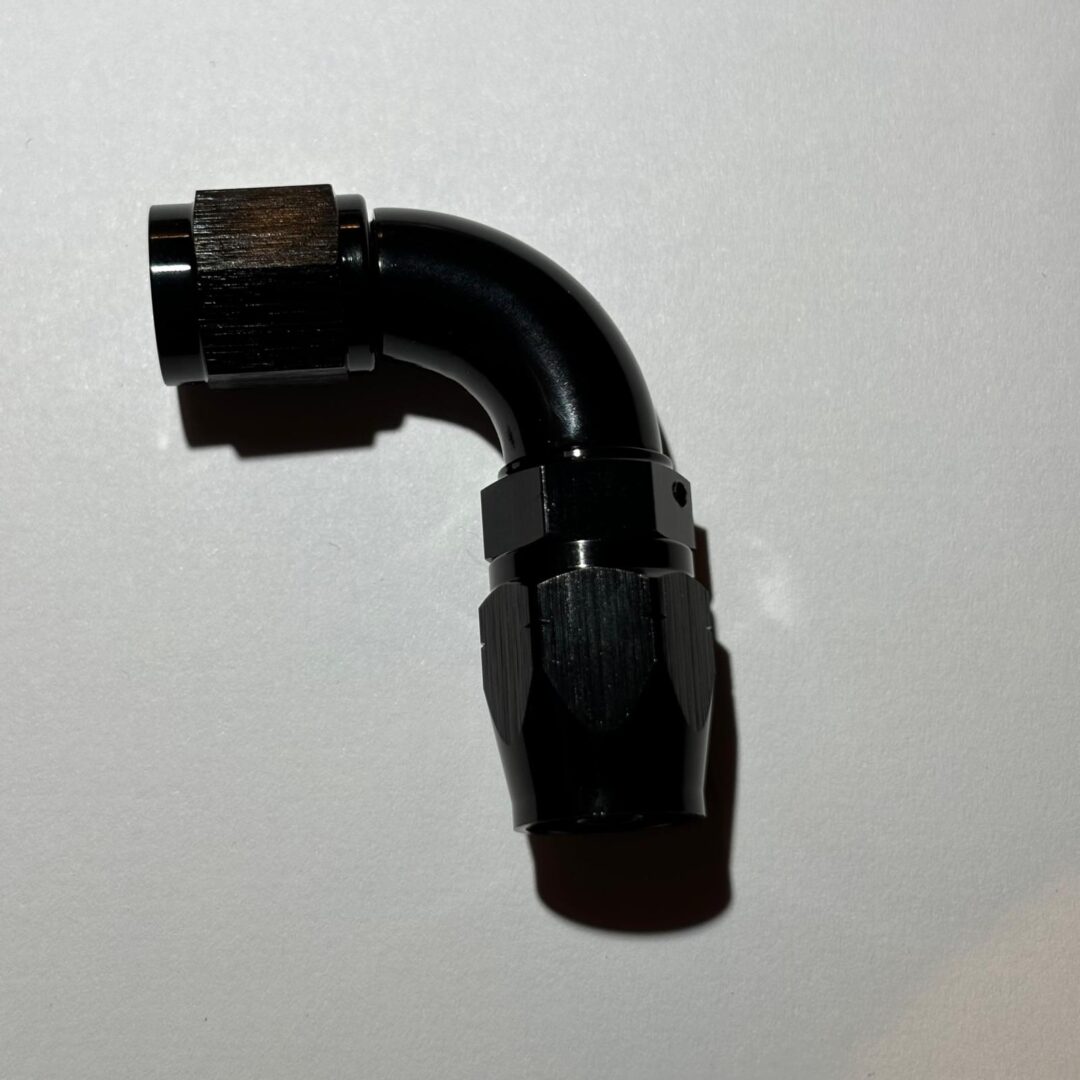 Dash 4 90° black fitting for AN4 dash hose - Discount AutoSport