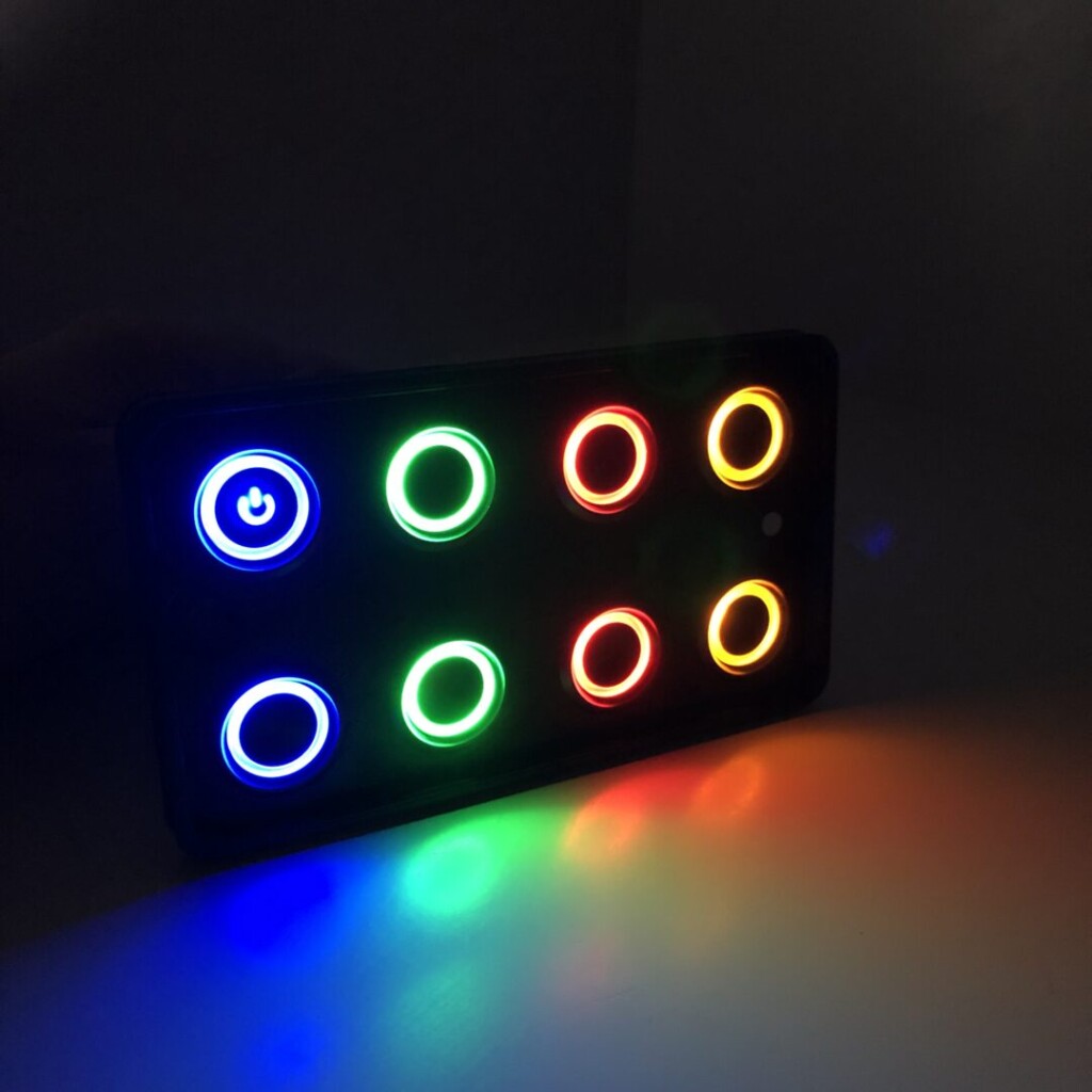 Platine de démarrage 8 interrupteurs ronds PDM look "Switch Panel" 25 ...