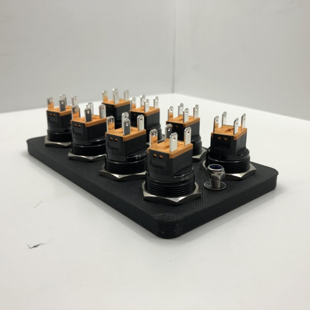 Platine de démarrage 8 interrupteurs ronds PDM look "Switch Panel" 25 ...