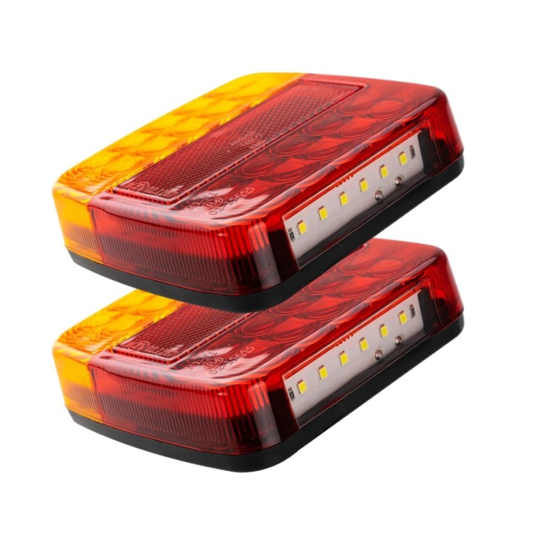 2 Feux à LED étanches pour remorques, caravanes, vans à chevaux 12V à ...