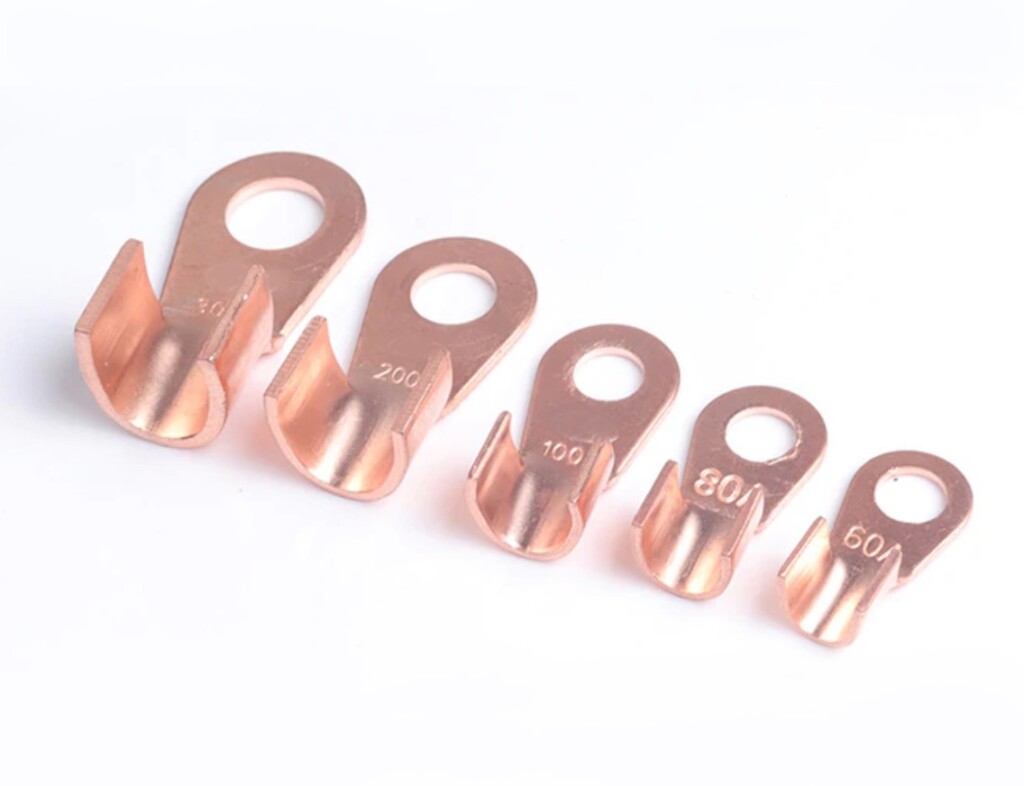 Cosse ronde en cuivre pour tresse de masse diamètre M5 à M12 - Discount AutoSport