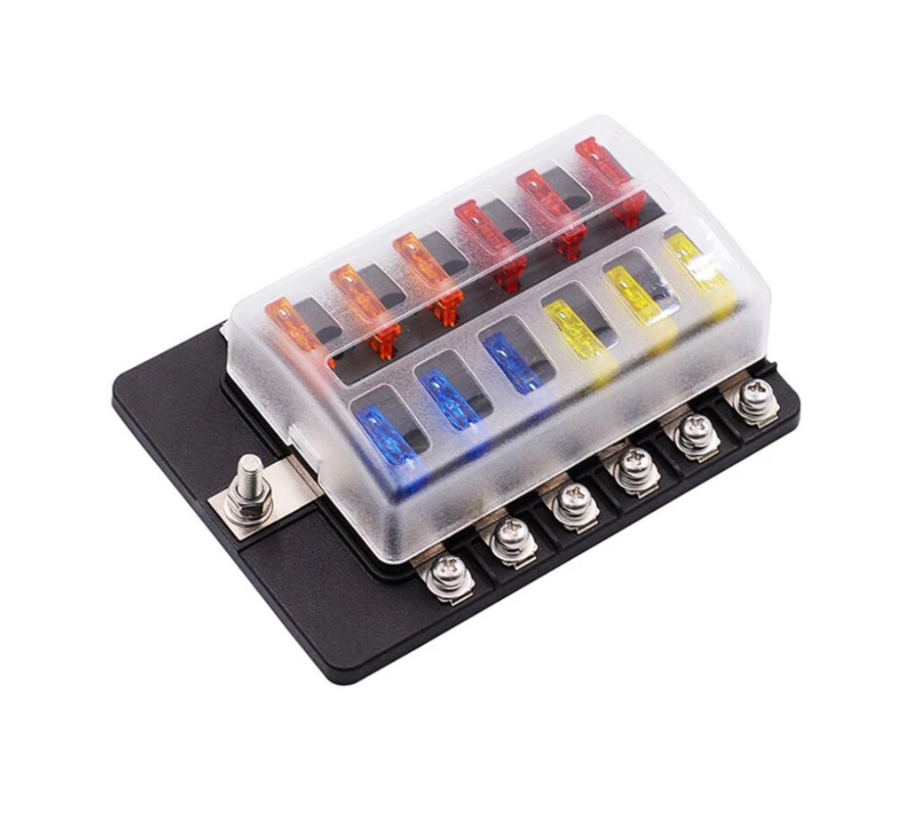 Porte fusible 12 voies avec LED diagnostic, distributeur d'alimentation ...