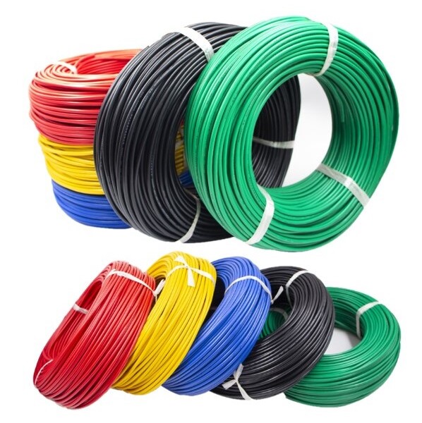Fil électrique 0,5mm2 souple H07-VK longueur 5 mètres Rouge, Noir, Vert ...