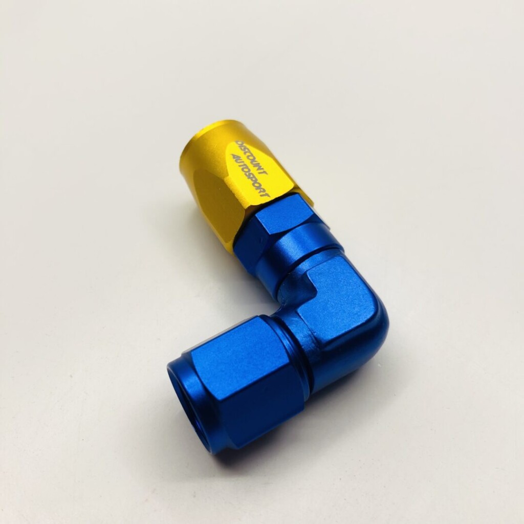Raccord dash 6 90° femelle bleu jaune look "AERO-SPACE" - Discount ...
