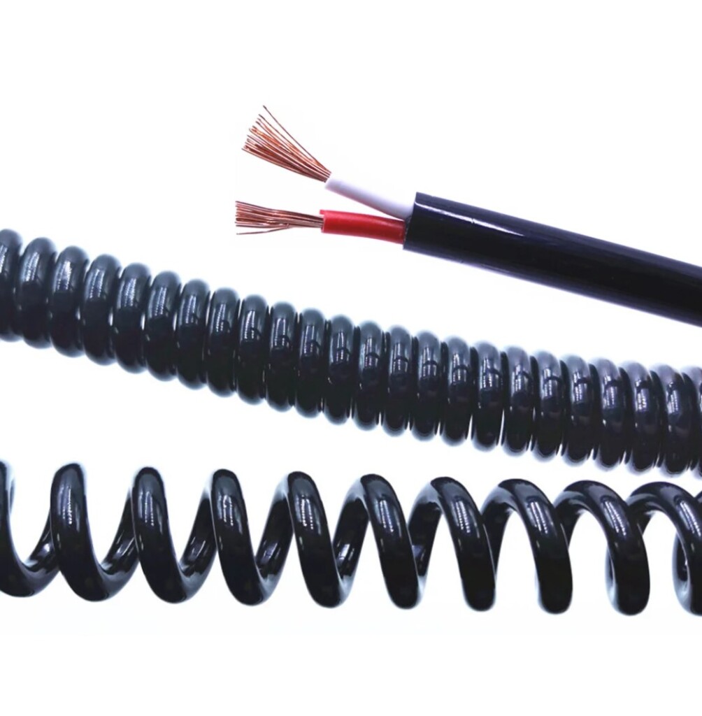 Câble électrique spirale multipaire souple 2 à 3 fils diamètre 0,75mm2 ...