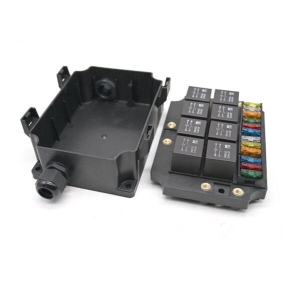 IP68 Marine Waterproof Electrical Box 8 Relays 40A + 15 Fuses ...