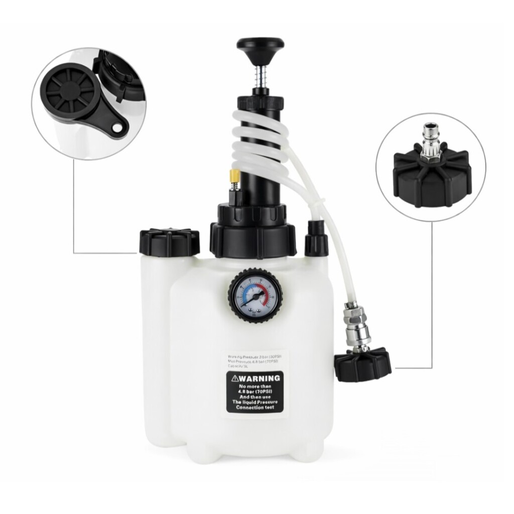 3L Manual Brake Drain Tool with Pump and Pressure Gauge - Auto Brake ...
