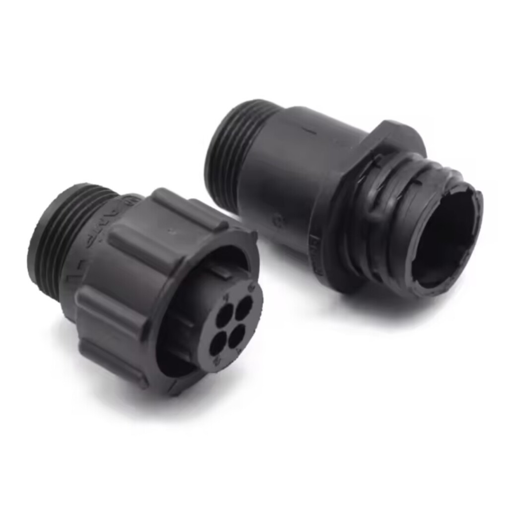 ITT round 4-way bulkhead connector - quarter-turn locking - IP54 - 12 ...