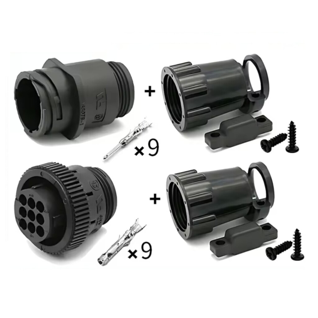 ITT 9-way round bulkhead connector - quarter-turn locking - IP54 - 12 ...