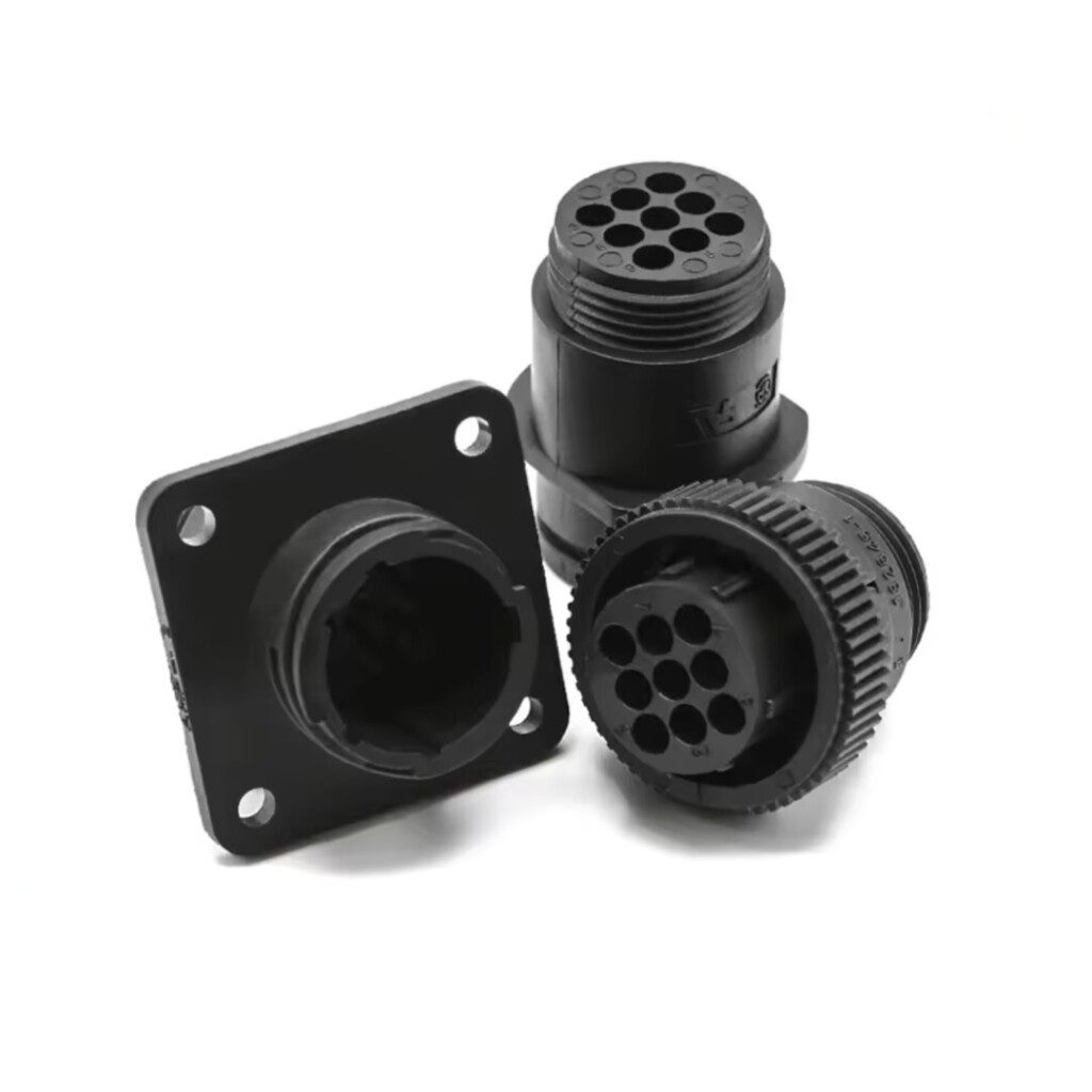 ITT 9-way round bulkhead connector - quarter-turn locking - IP54 - 12 ...